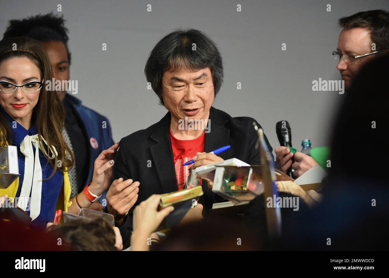 Japanese video game designer and producer Shigeru Miyamoto signs ...