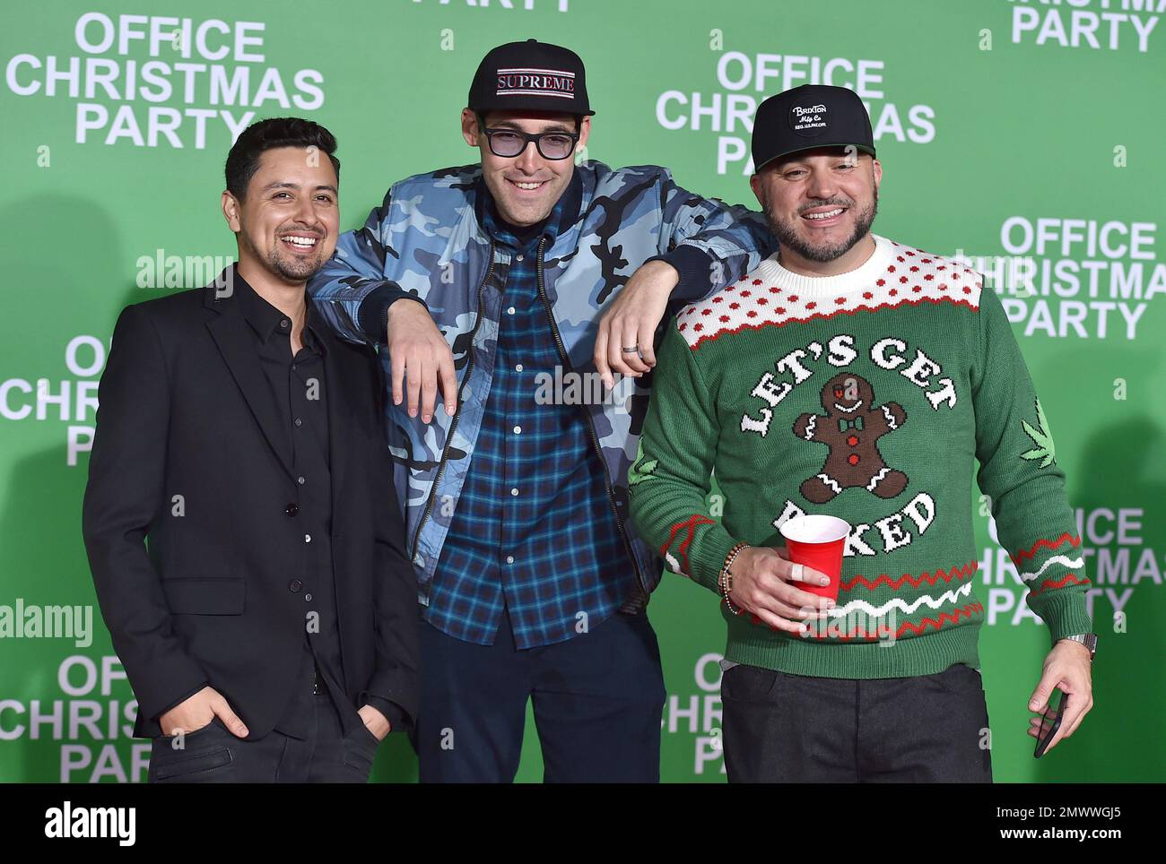 Louie Rubio, from left, Lex Larson and DJ Felli Fel, of The Americanos ...