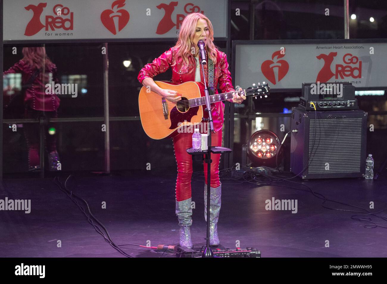 Sheryl Crow wearing dress by Michael Ngo performs on stage during ...