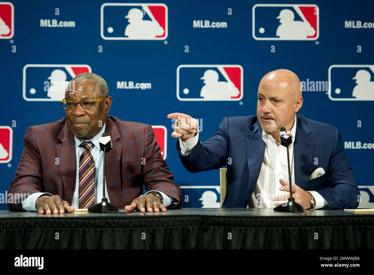 Washington Nationals Manager Dusty Baker, left, and General Manager ...