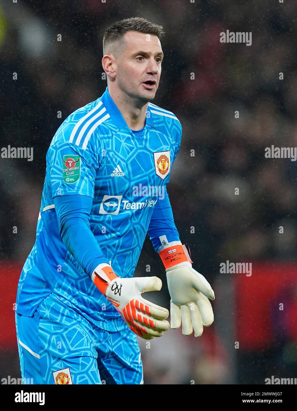 Manchester, England, 1st February 2023. Thomas Heaton of Manchester ...