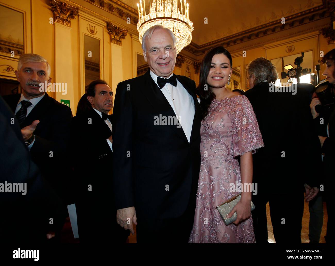 La Scala's general director Alexander Pereira, left, flanked by his ...