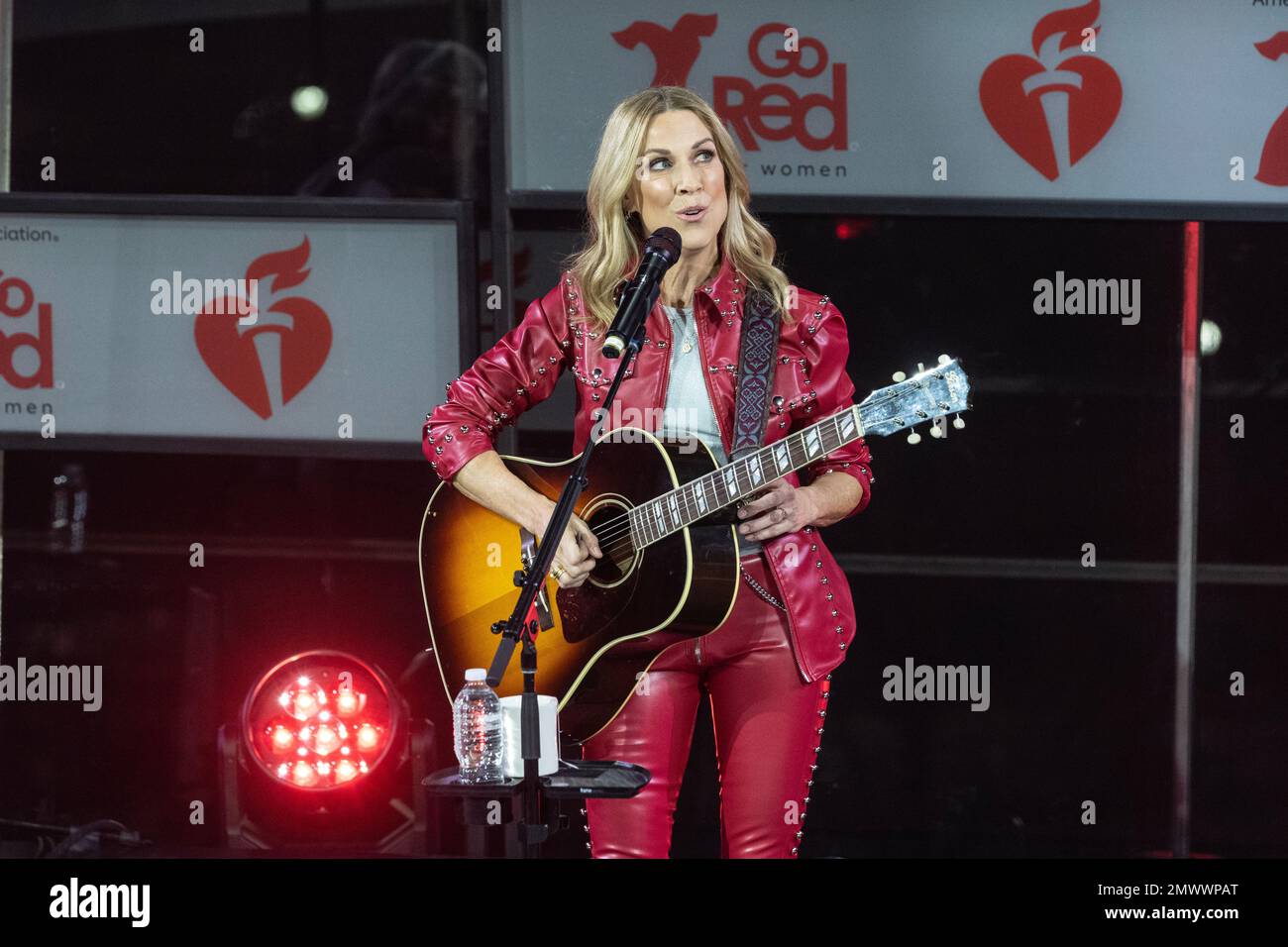 Sheryl Crow wearing dress by Michael Ngo performs on stage during ...
