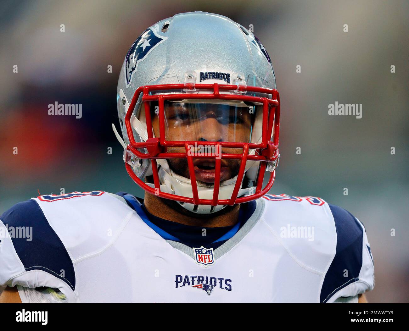 New England Patriots outside linebacker Kyle Van Noy before an NFL ...