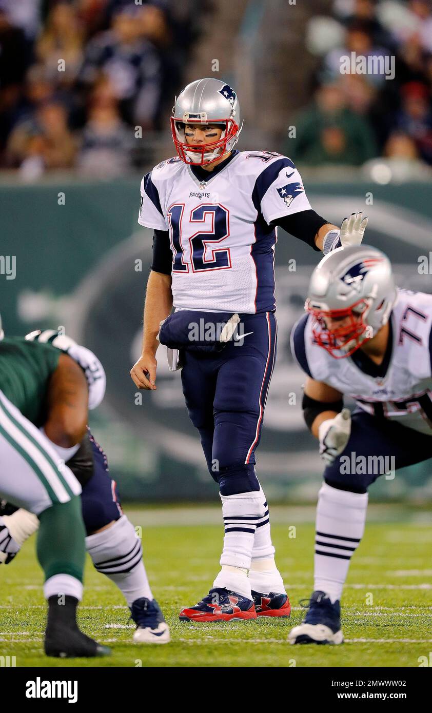 New England Patriots quarterback Tom Brady during an NFL football game ...