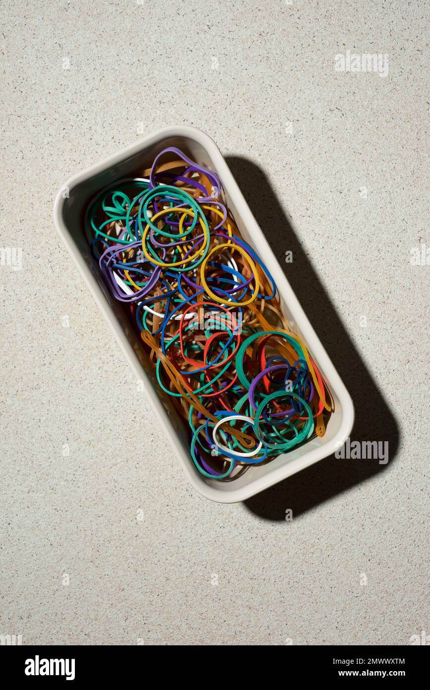 Box with rubber band hi-res stock photography and images - Alamy