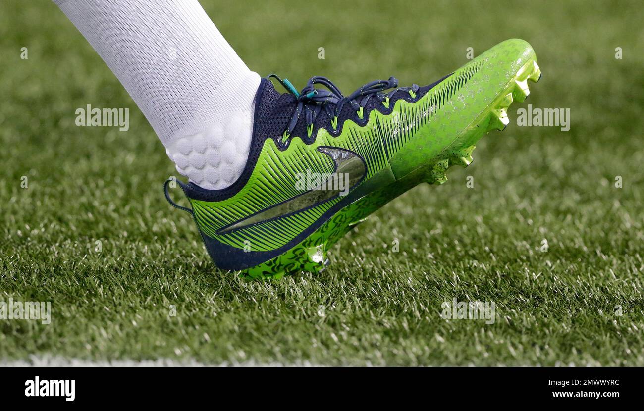 Seattle Seahawks' Richard Sherman wears special cleats as part of the ...