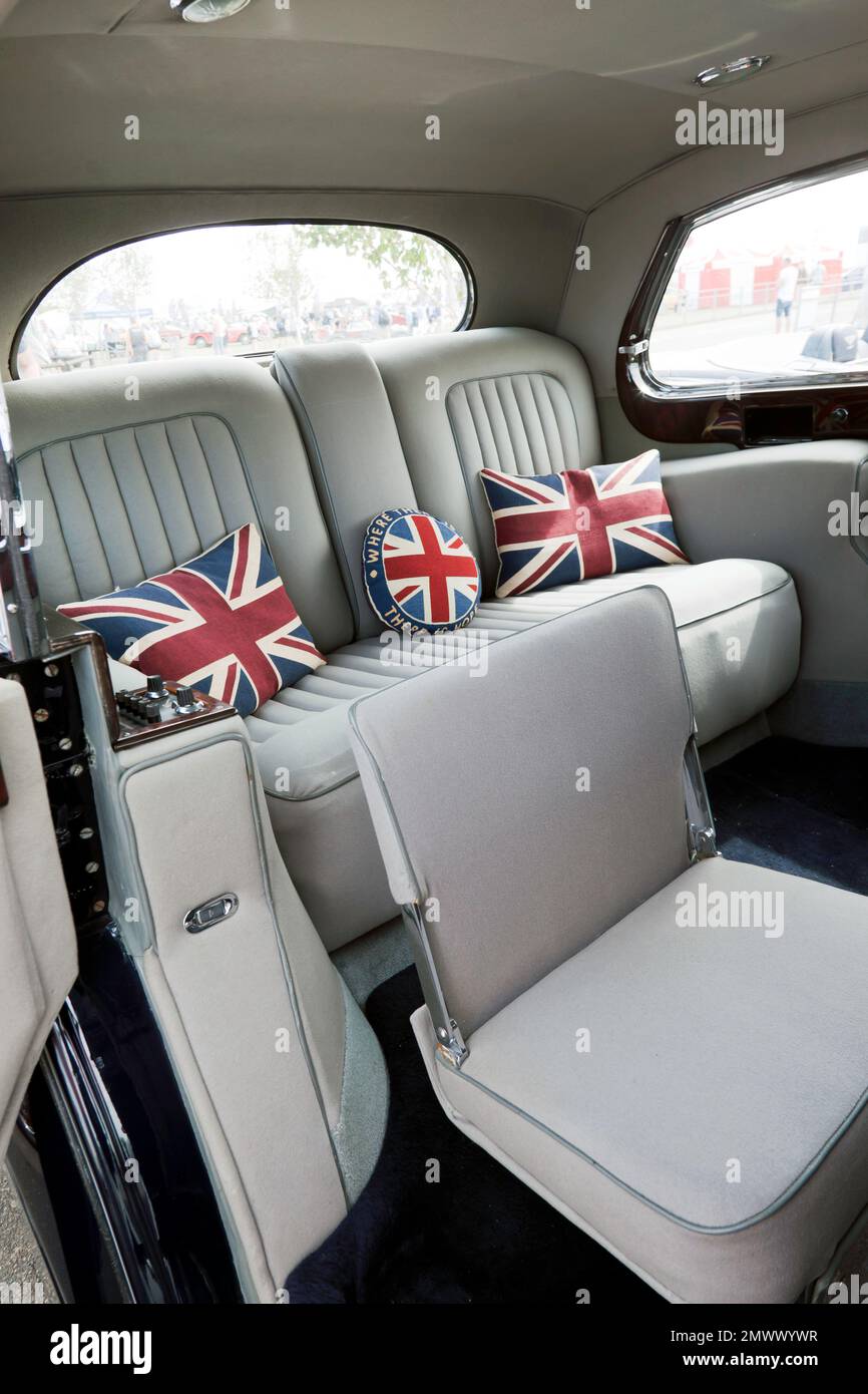 Interior view of the Rear Seating Compartment, of a 1953, Rolls-Royce ...
