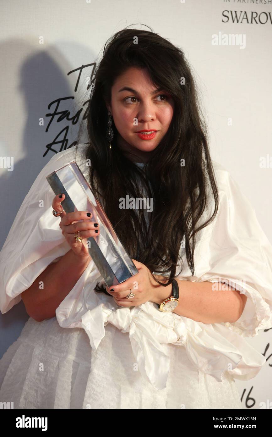 Designer Simone Rocha poses for photographers with her British ...