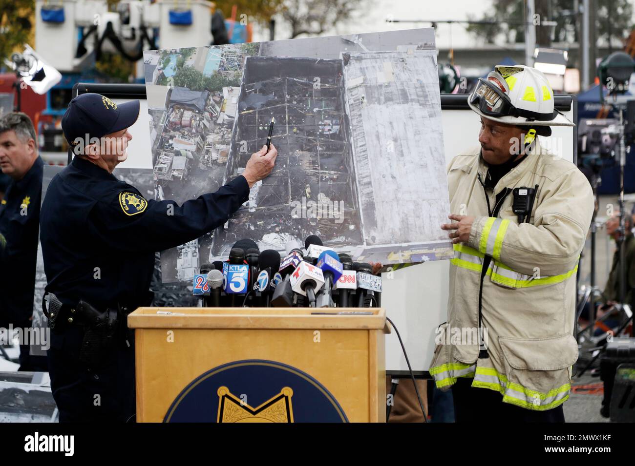 Alameda County Sheriff Coroner Gregory Ahern and Oakland Fire Battalion ...