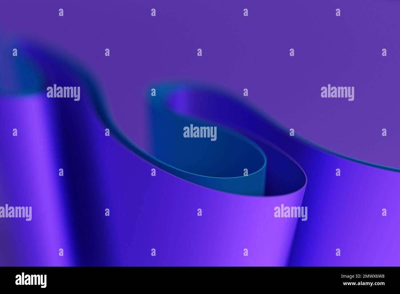3d illustration of geometric purple wave surface. Pattern of simple ...