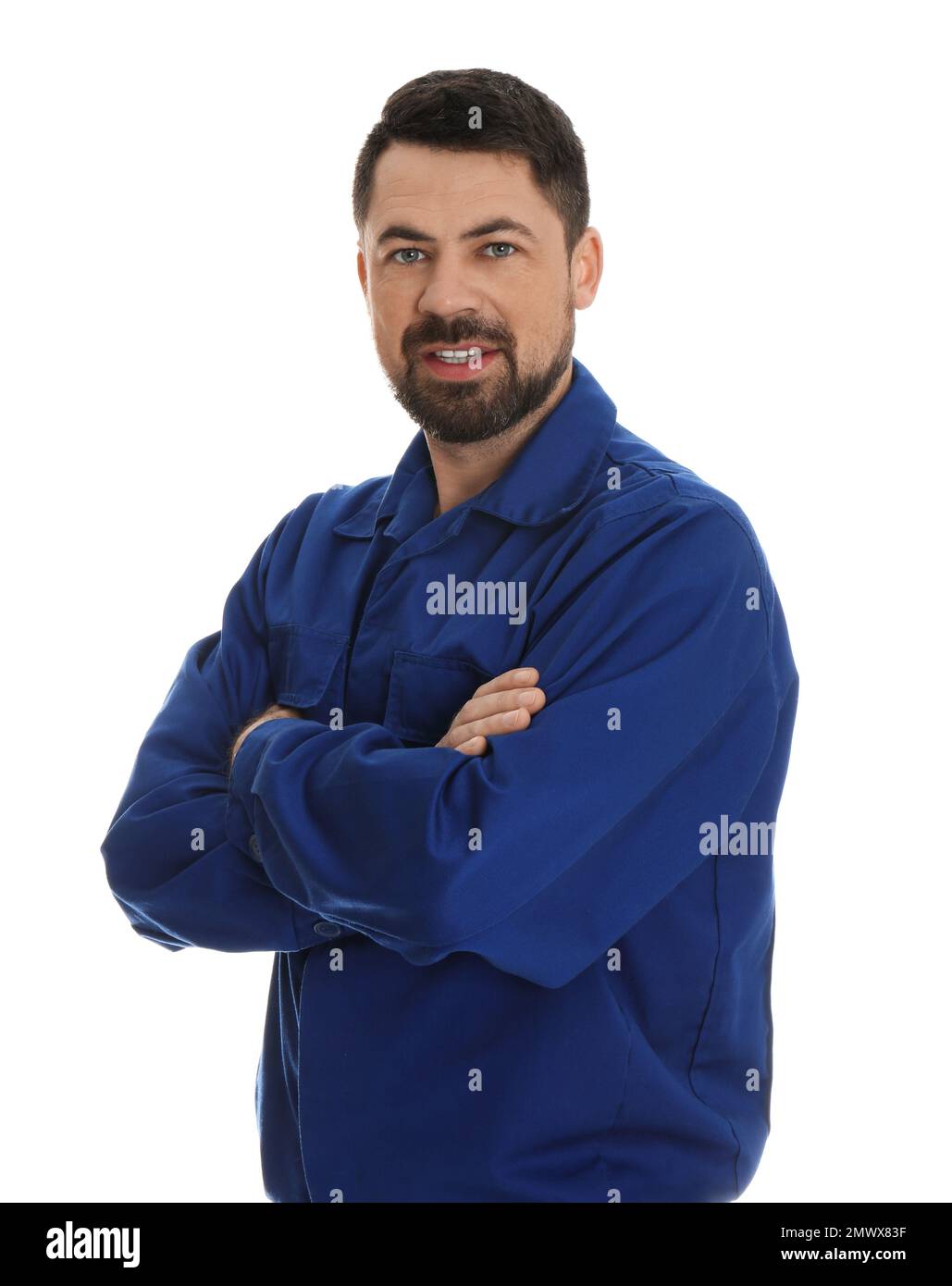 Portrait mechanic on white hi-res stock photography and images - Alamy