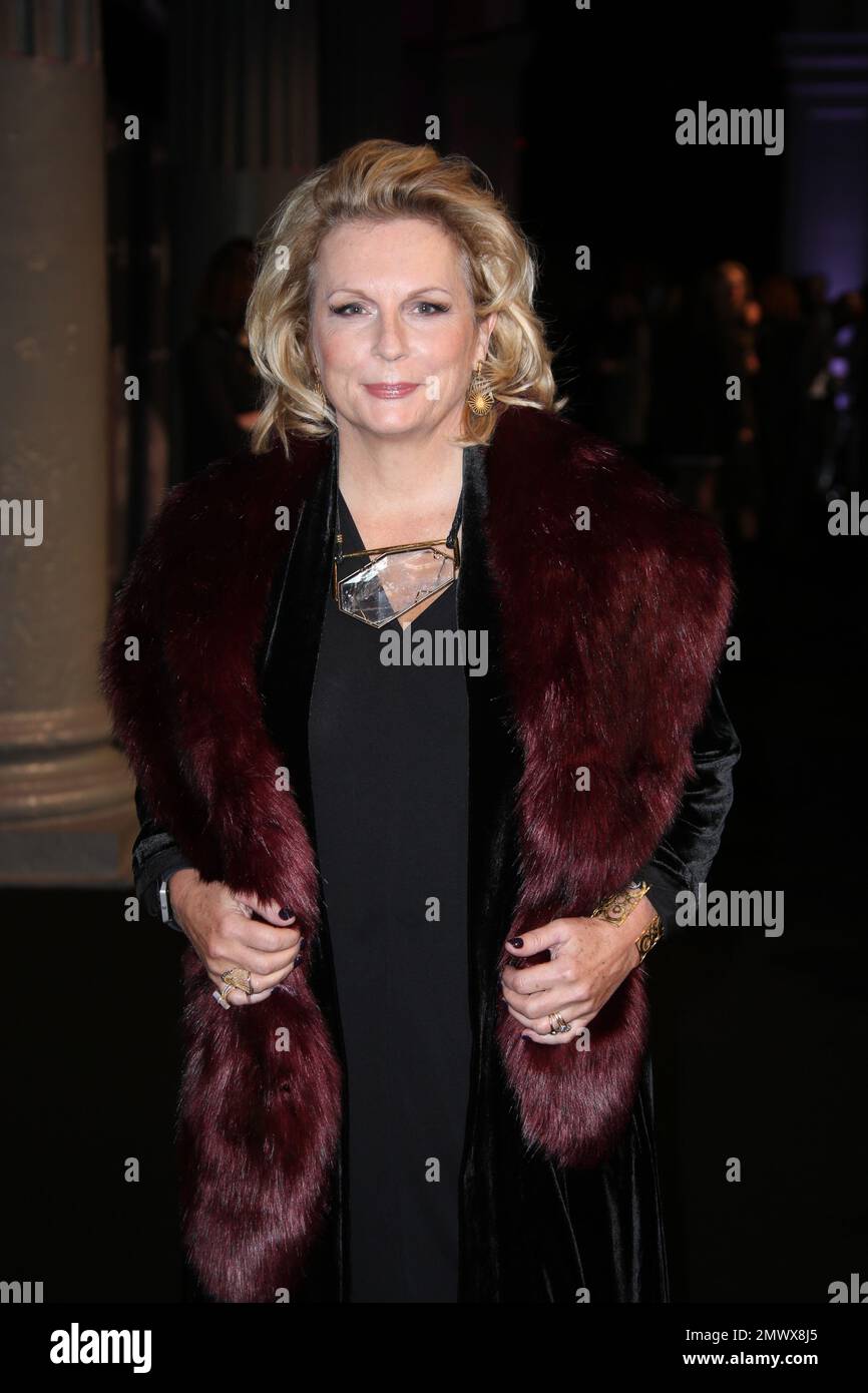 Actress Jennifer Saunders poses for photographers upon arrival at the ...