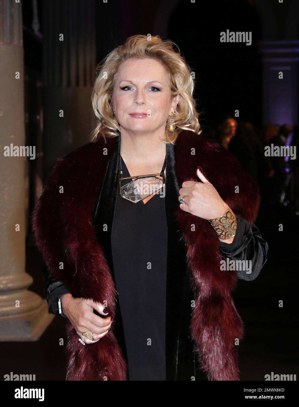 Actress Jennifer Saunders poses for photographers upon arrival at the ...