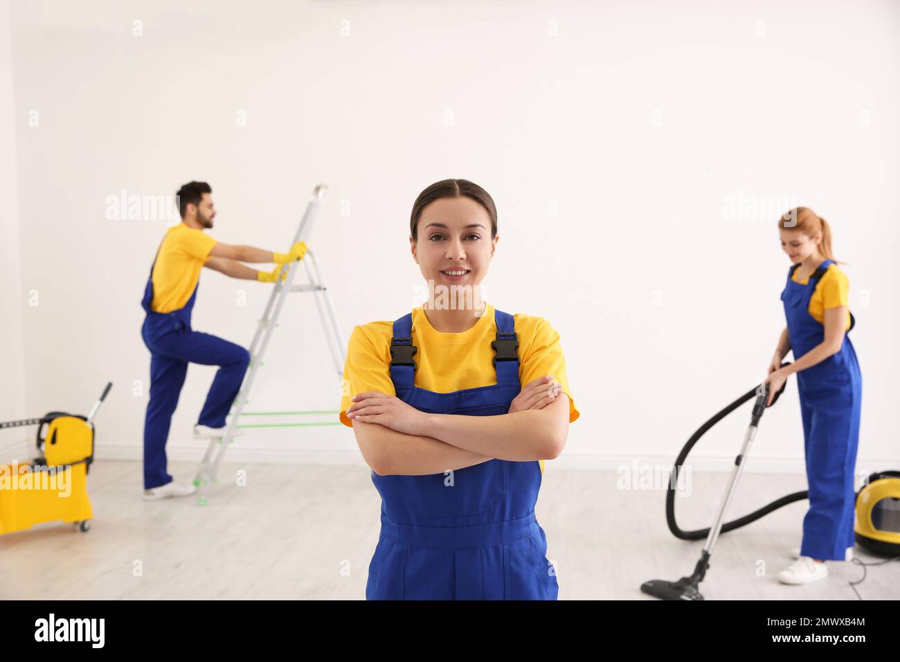 Janitor cart hi-res stock photography and images - Alamy