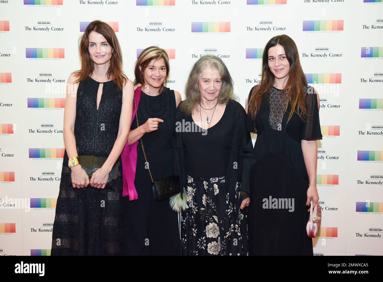 Kennedy Center Honoree Martha Argerich, second from right, arrives with ...