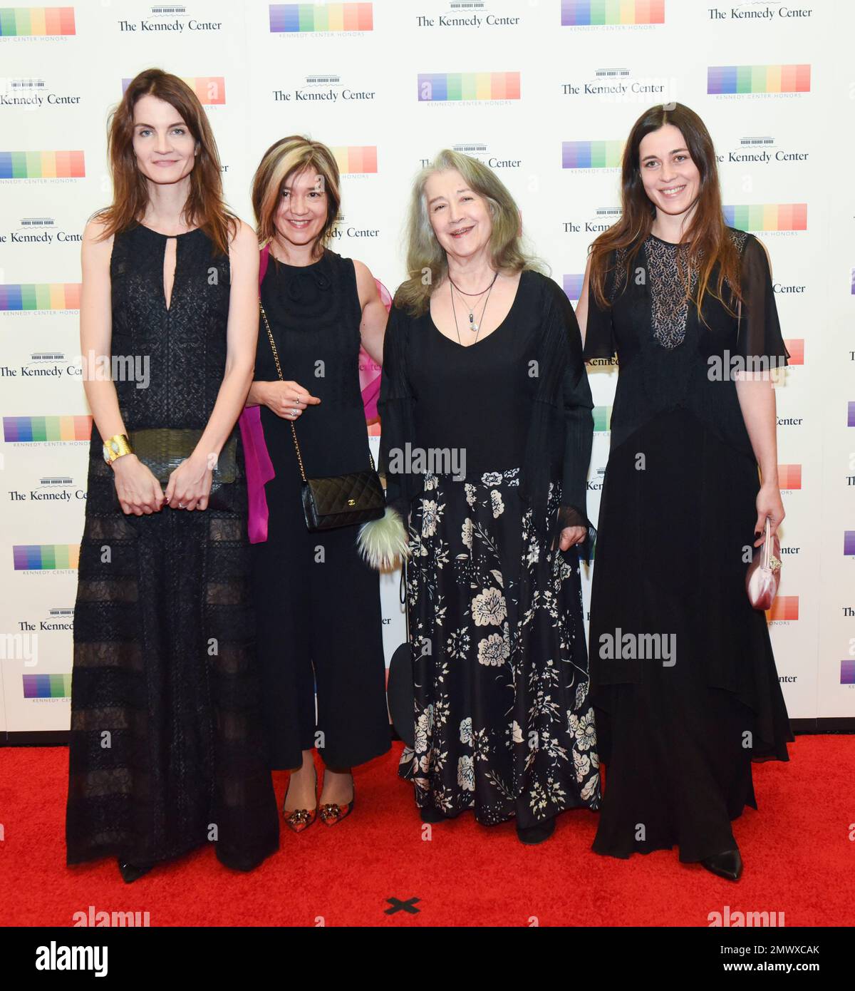 Kennedy Center Honoree Martha Argerich, second from right, arrives with ...