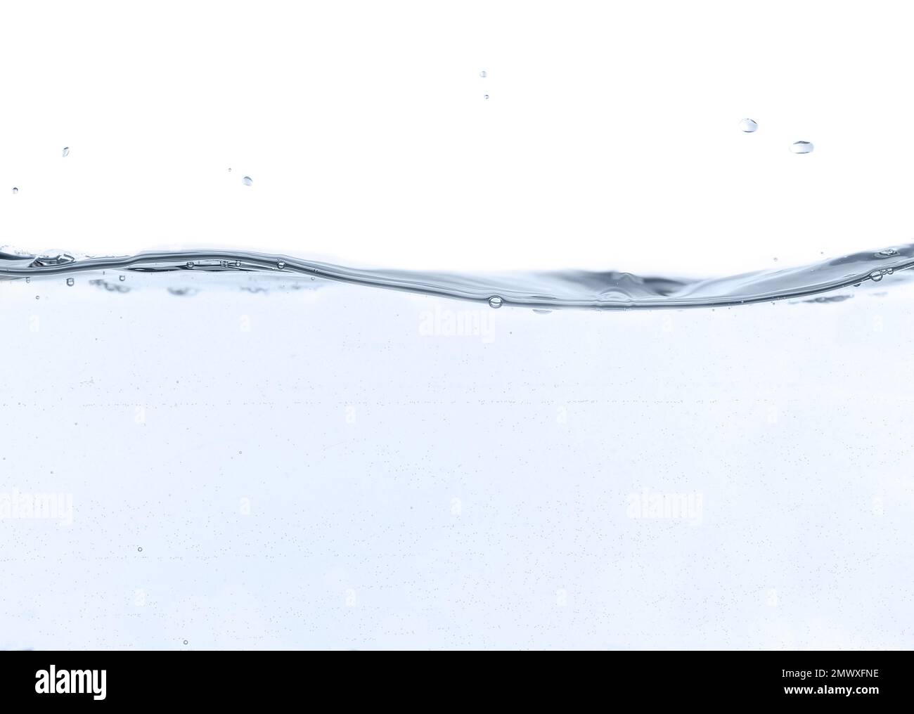 Closeup view of clear water isolated on white Stock Photo - Alamy