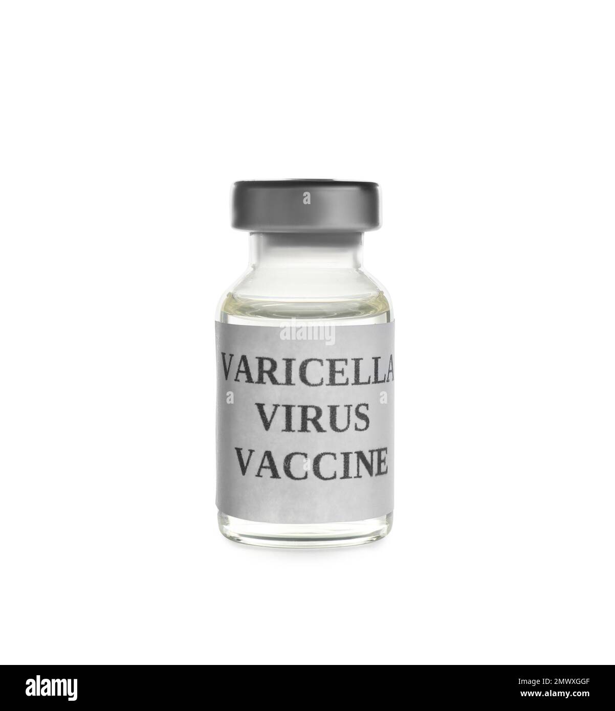 Chickenpox vaccine isolated on white. Varicella virus prevention Stock ...