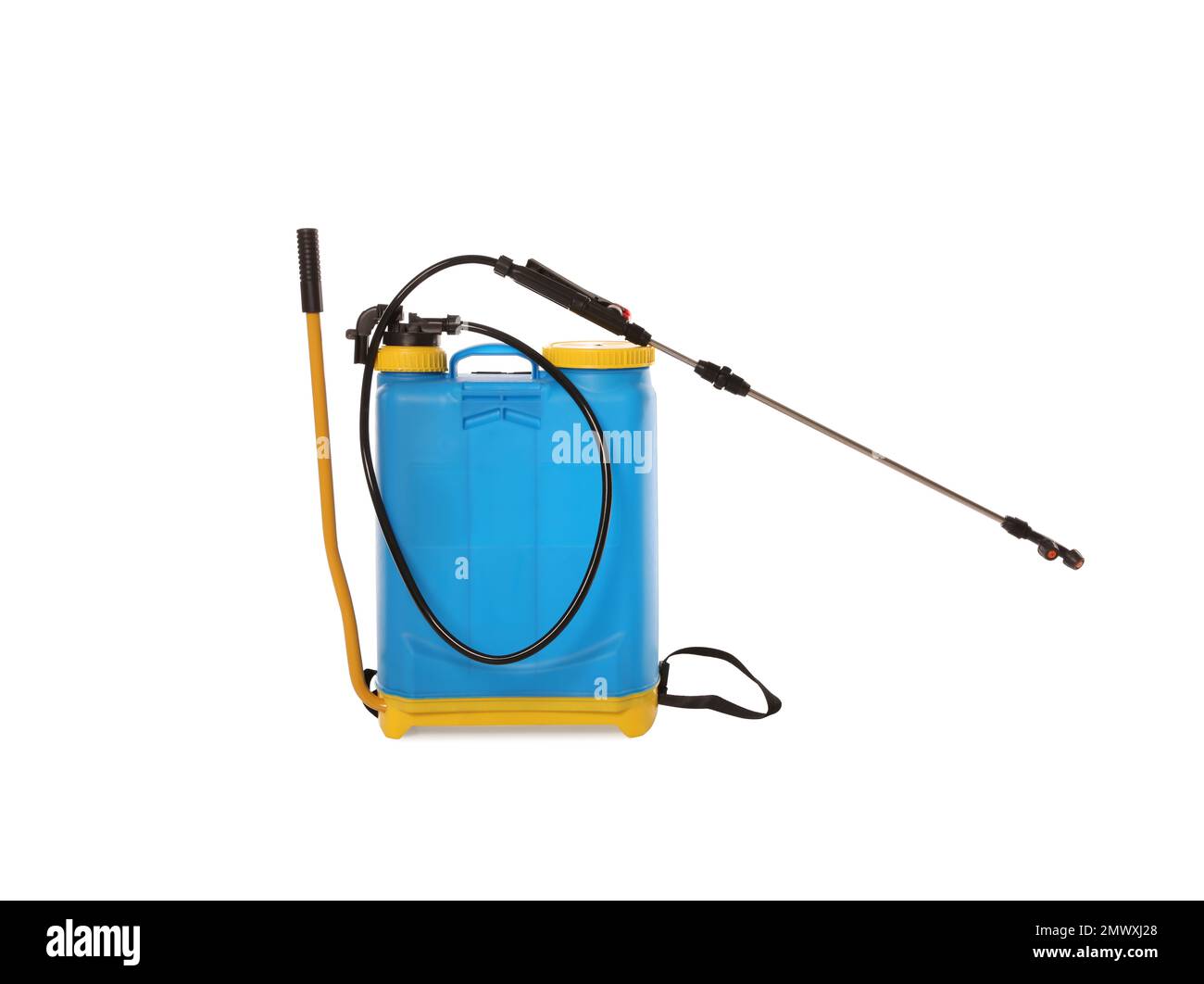 Manual insecticide sprayer isolated on white. Pest control Stock Photo ...
