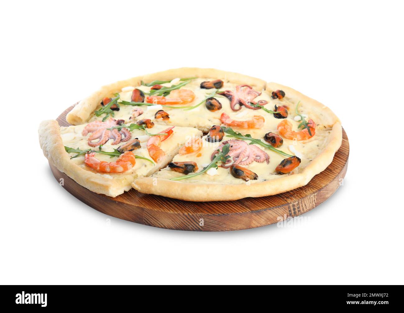 Homemade seafood pizza fresh Cut Out Stock Images & Pictures - Alamy