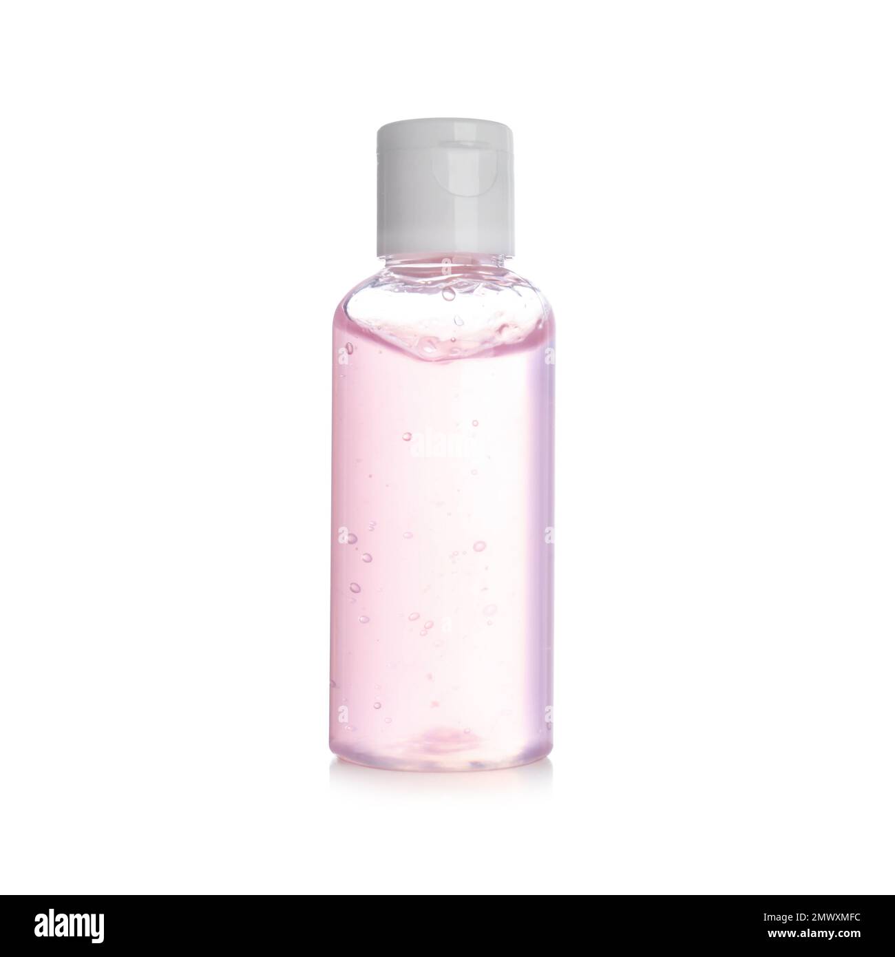 Bottle of antibacterial hand gel on white background Stock Photo - Alamy