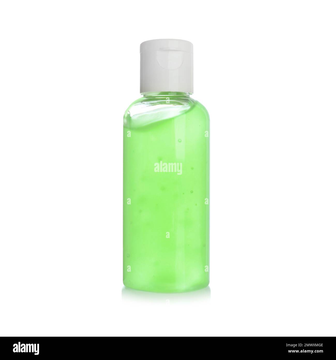 Bottle of antibacterial hand gel on white background Stock Photo - Alamy