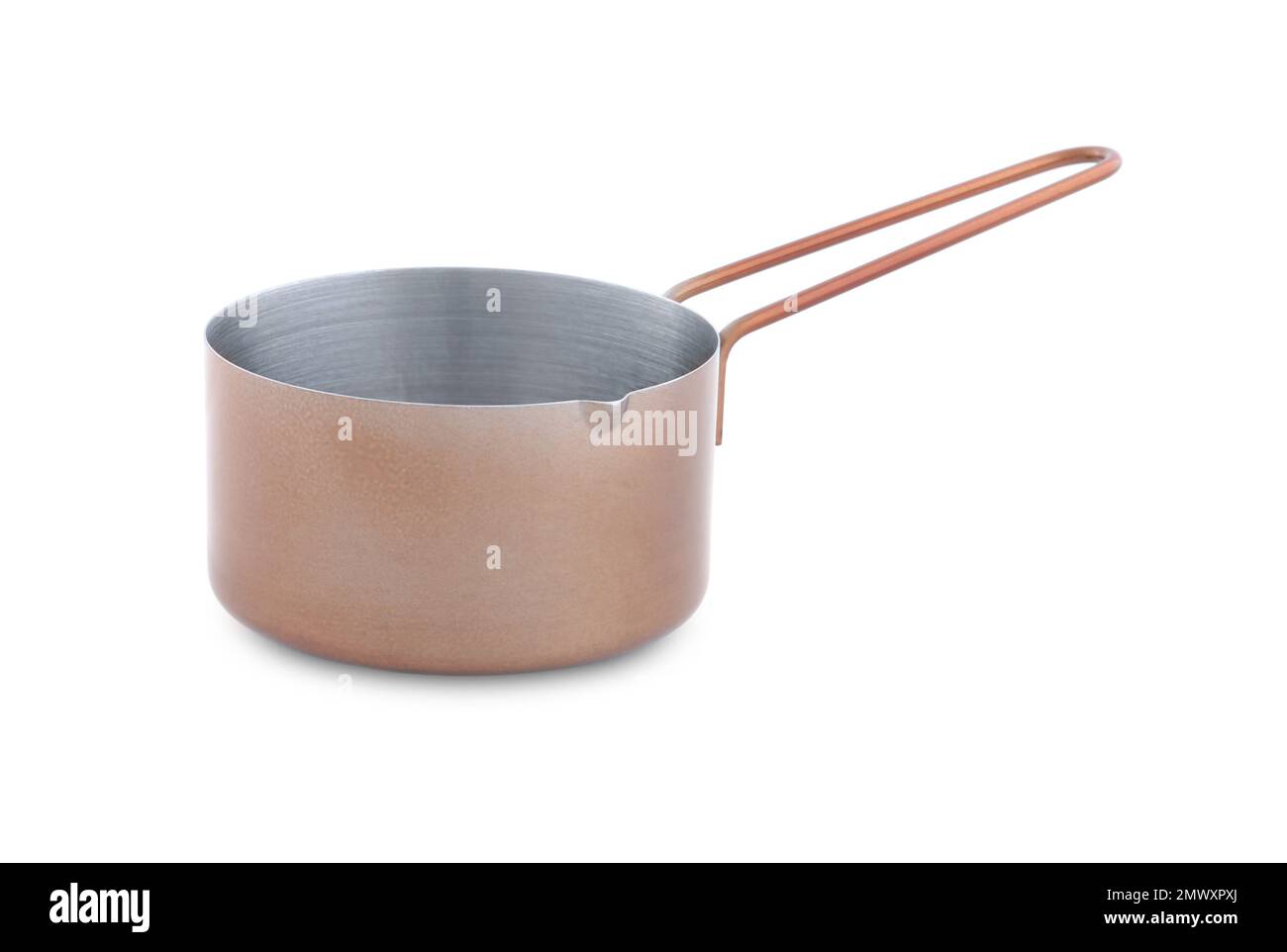 Empty metal small saucepan isolated on white Stock Photo - Alamy