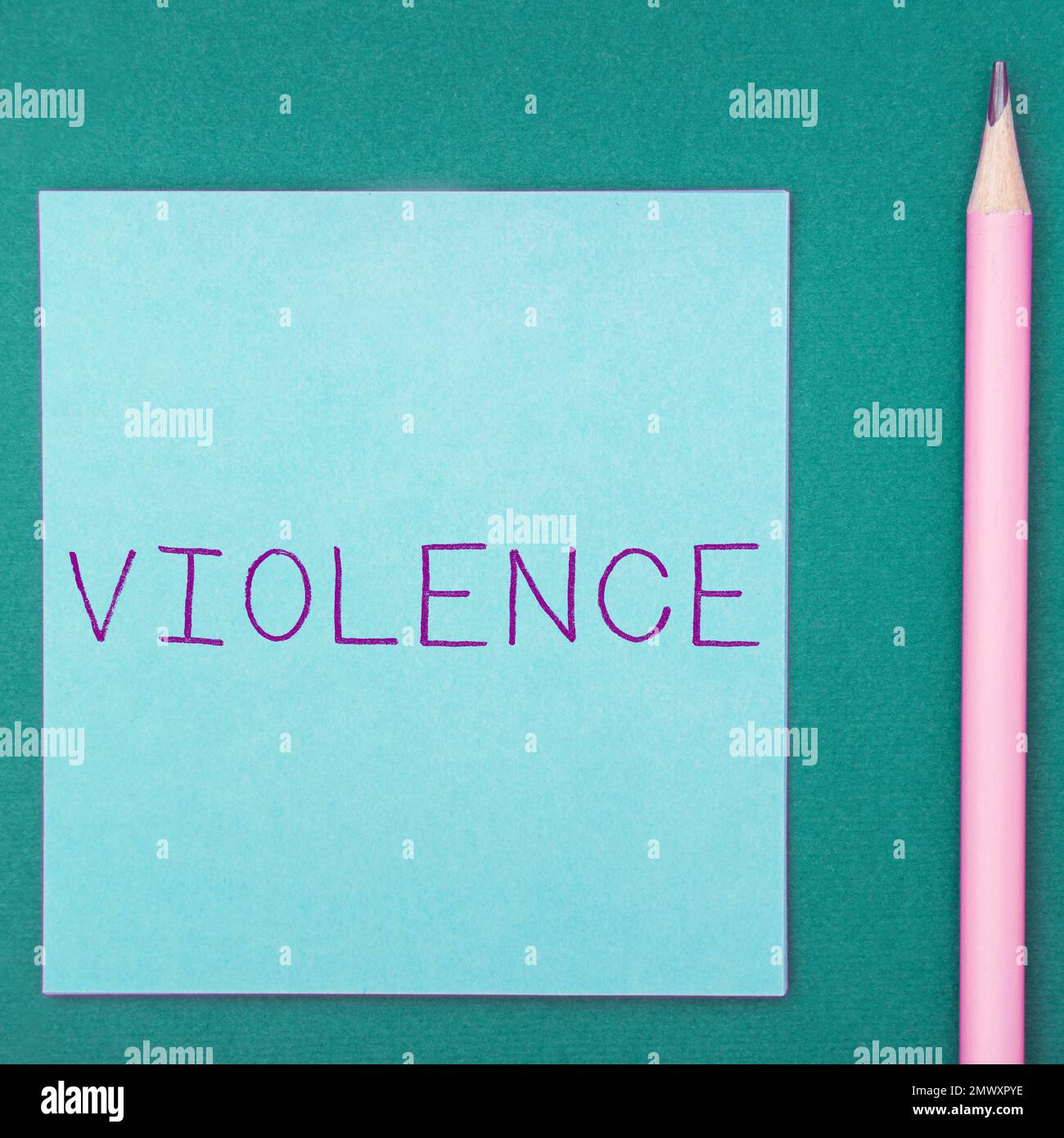 Sign displaying Violence. Word for the use of physical force to injure ...