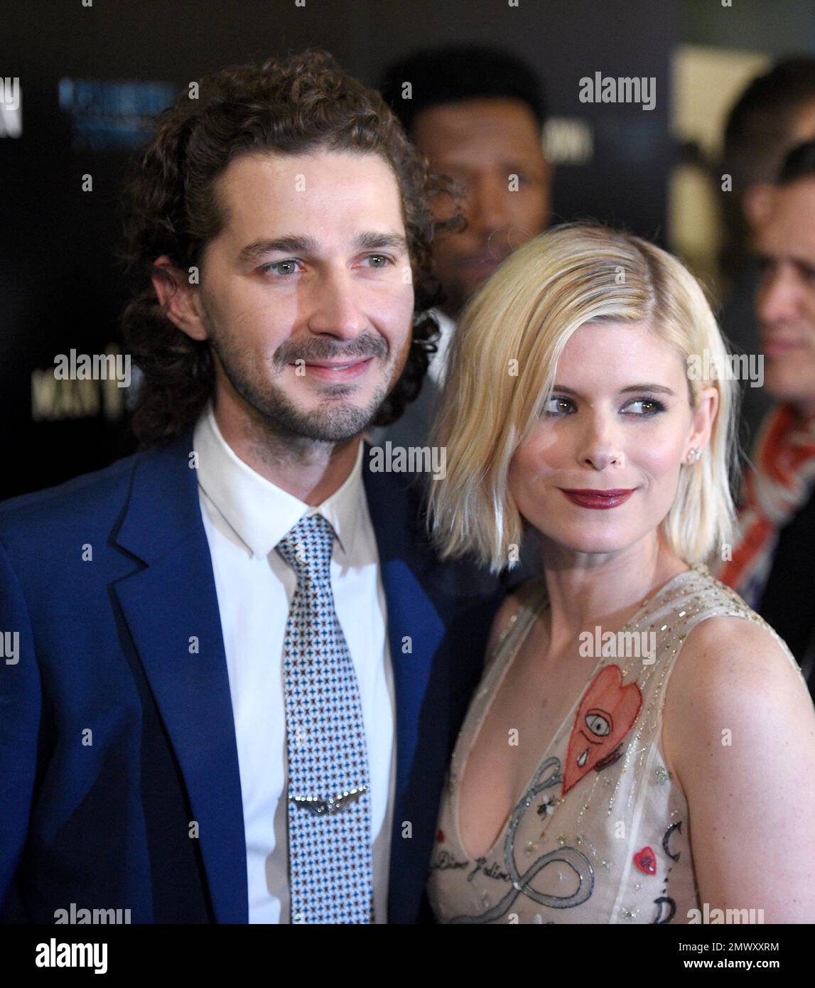 Shia LaBeouf, left, and Kate Mara arrive at the Los Angeles premiere of ...