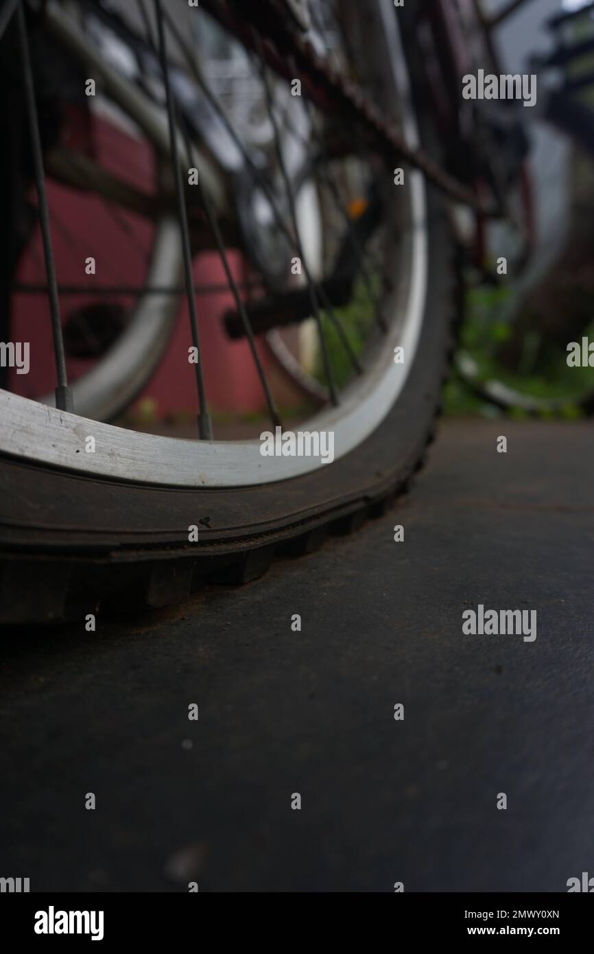 Flat tire bike hi-res stock photography and images - Alamy