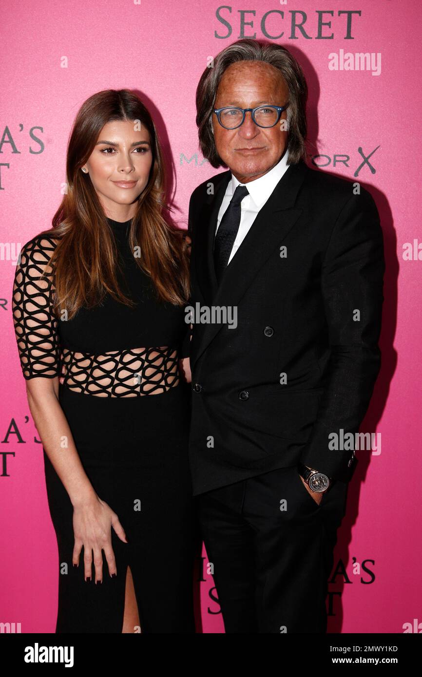 Mohamed Hadid, right and Shiva Safai pose for photographers on the pink ...