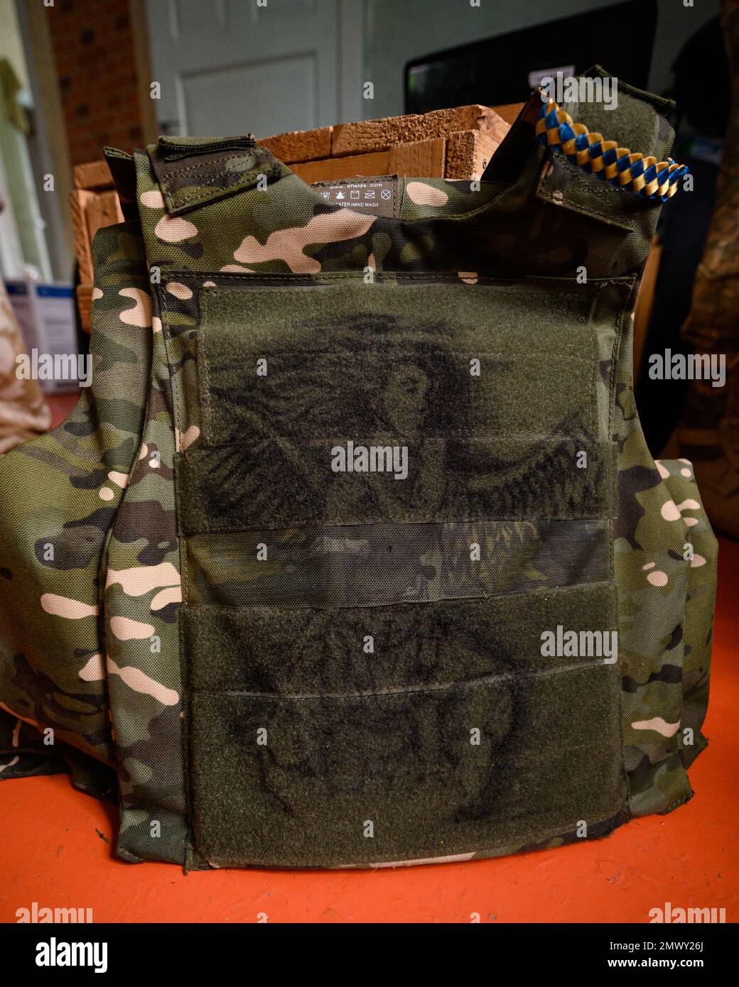 Kyiv, Ukraine July 1, 2022: bulletproof vest of a Ukrainian military ...