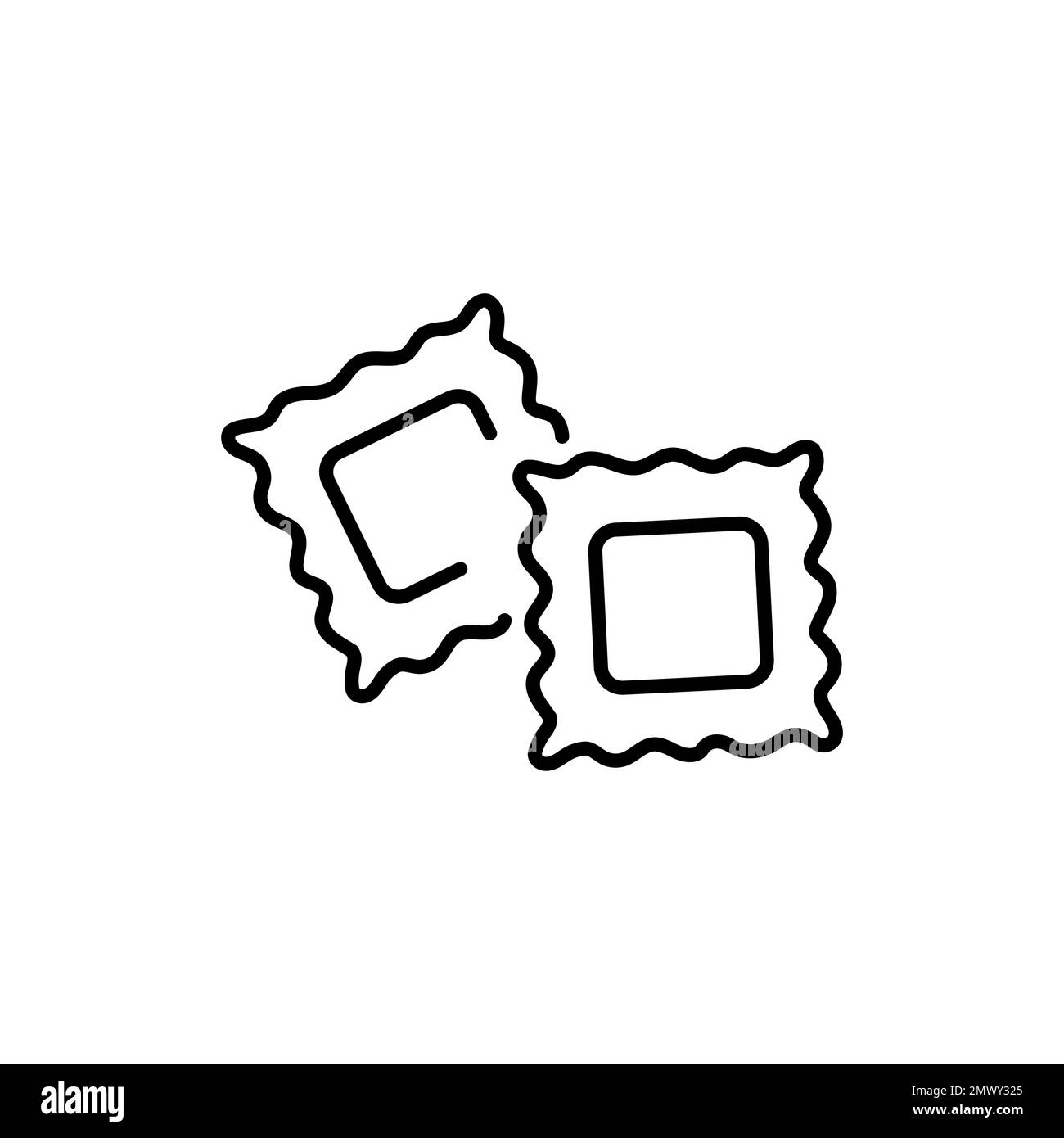 Ravioli menu icon outline Cut Out Stock Images & Pictures - Alamy