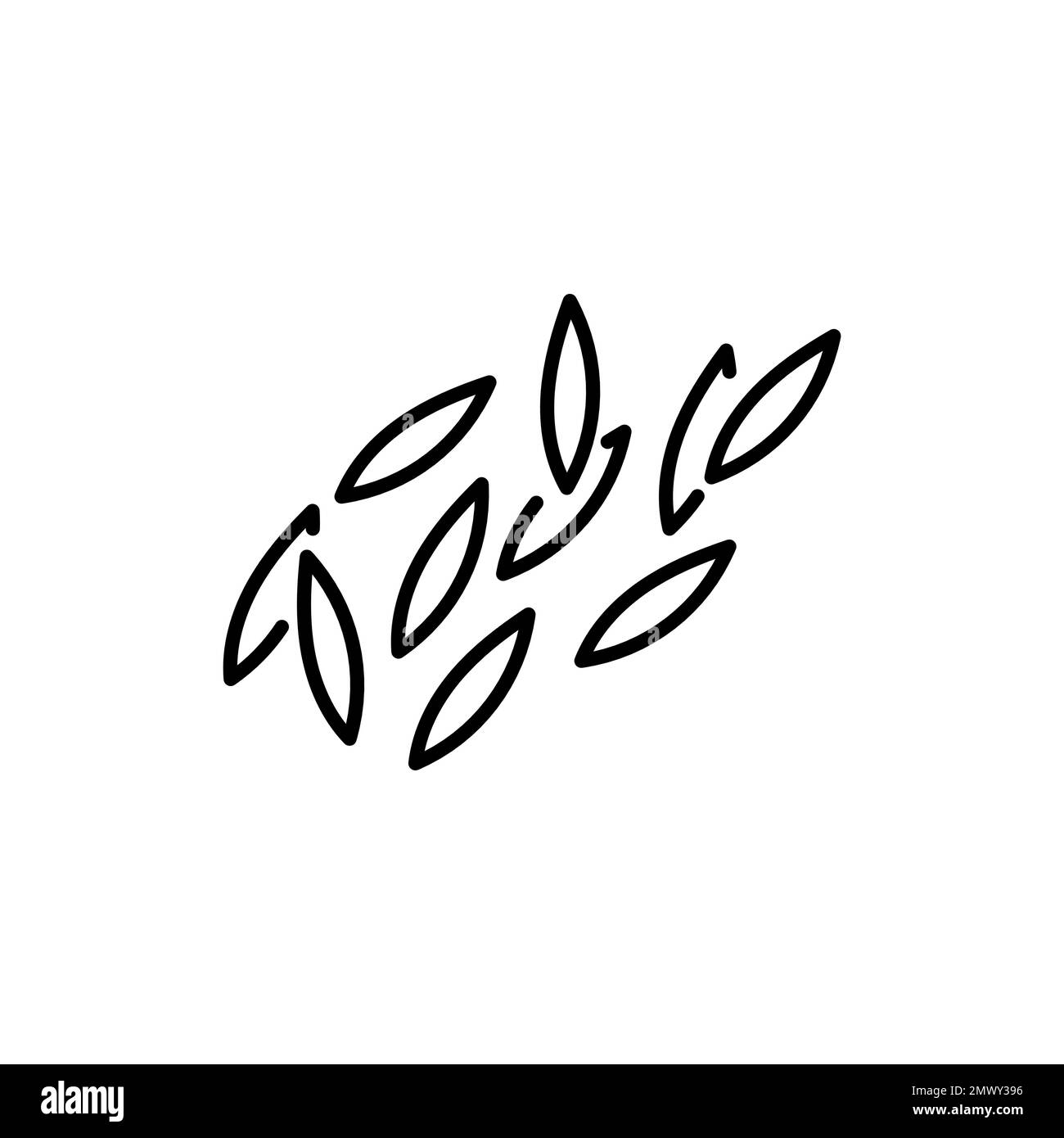 Risoni color line icon. Italian food. Flour products Stock Vector Image ...