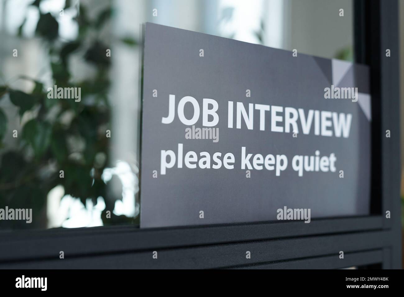 Interview door sign hi-res stock photography and images - Alamy