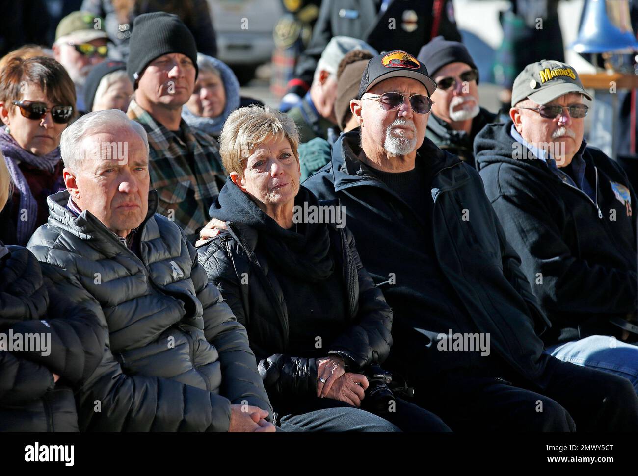 Family members, fellow firefighters and residents of Yarnell, Ariz ...