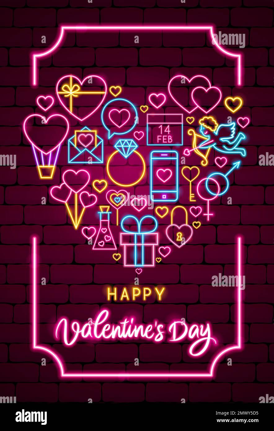 Valentine day typography poster Stock Vector Images - Alamy