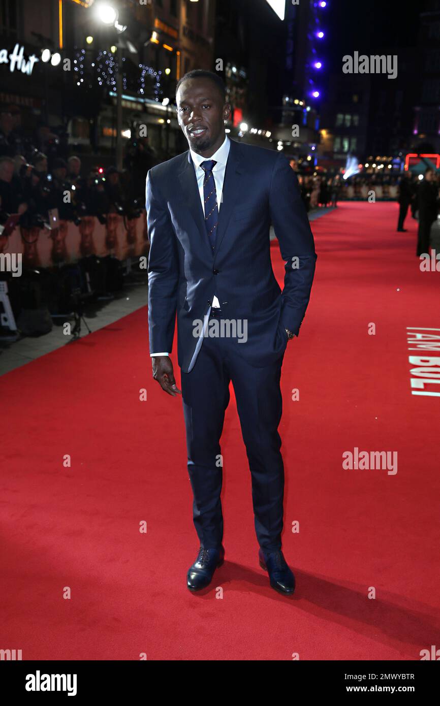 Athlete Usain Bolt poses for photographers upon arrival at the World ...