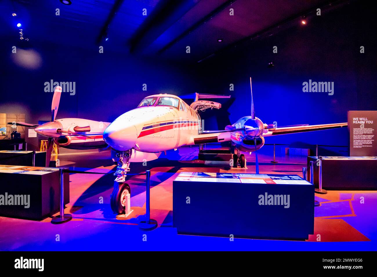 A Beechcraft B200 King Air on display at the Royal Flying Doctor ...