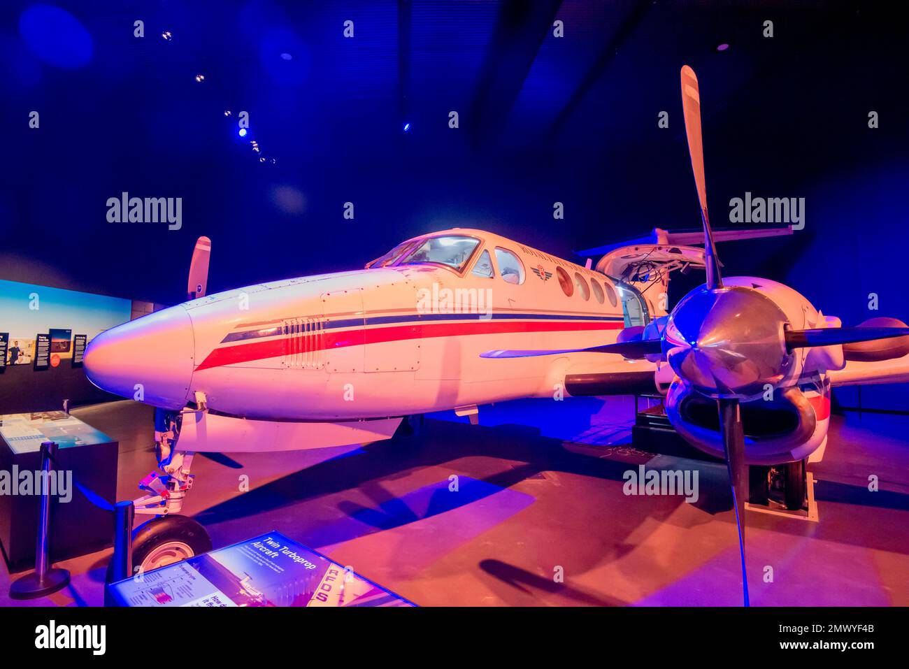 A Beechcraft B200 King Air on display at the Royal Flying Doctor ...