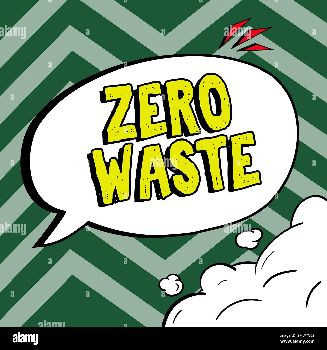 Handwriting text Zero Waste. Business concept industrial responsibility includes composting ...