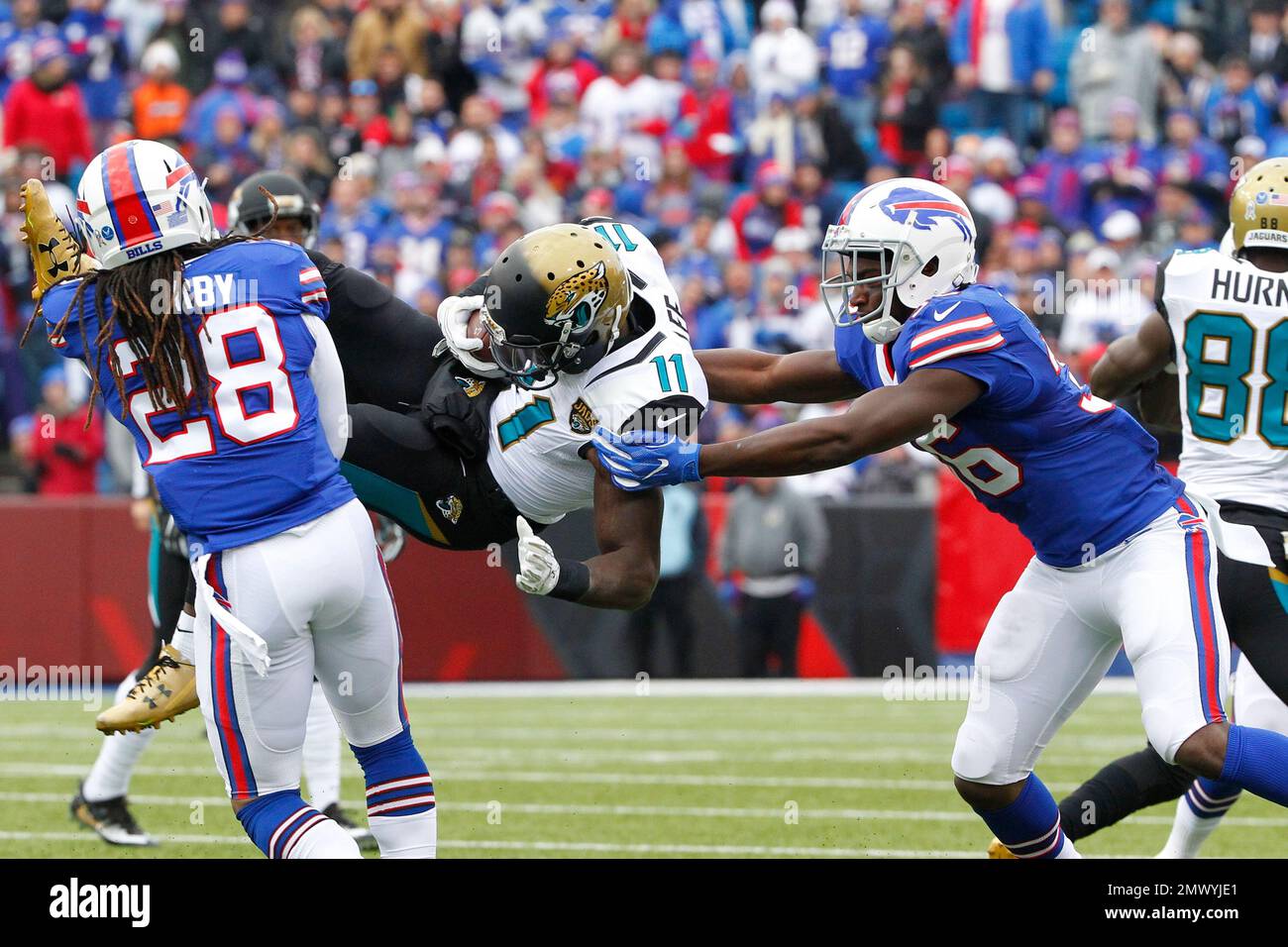 Buffalo Bills cornerback Ronald Darby (28) and Jonathan Meeks (36 ...