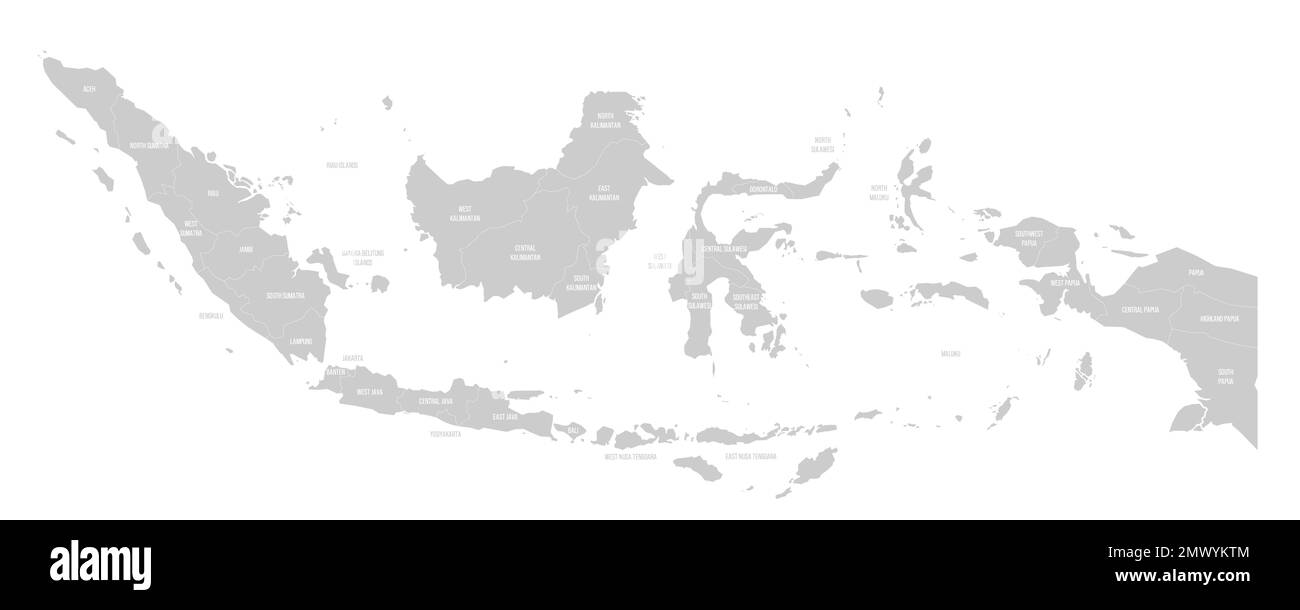 Indonesia political map of administrative divisions - provinces and ...