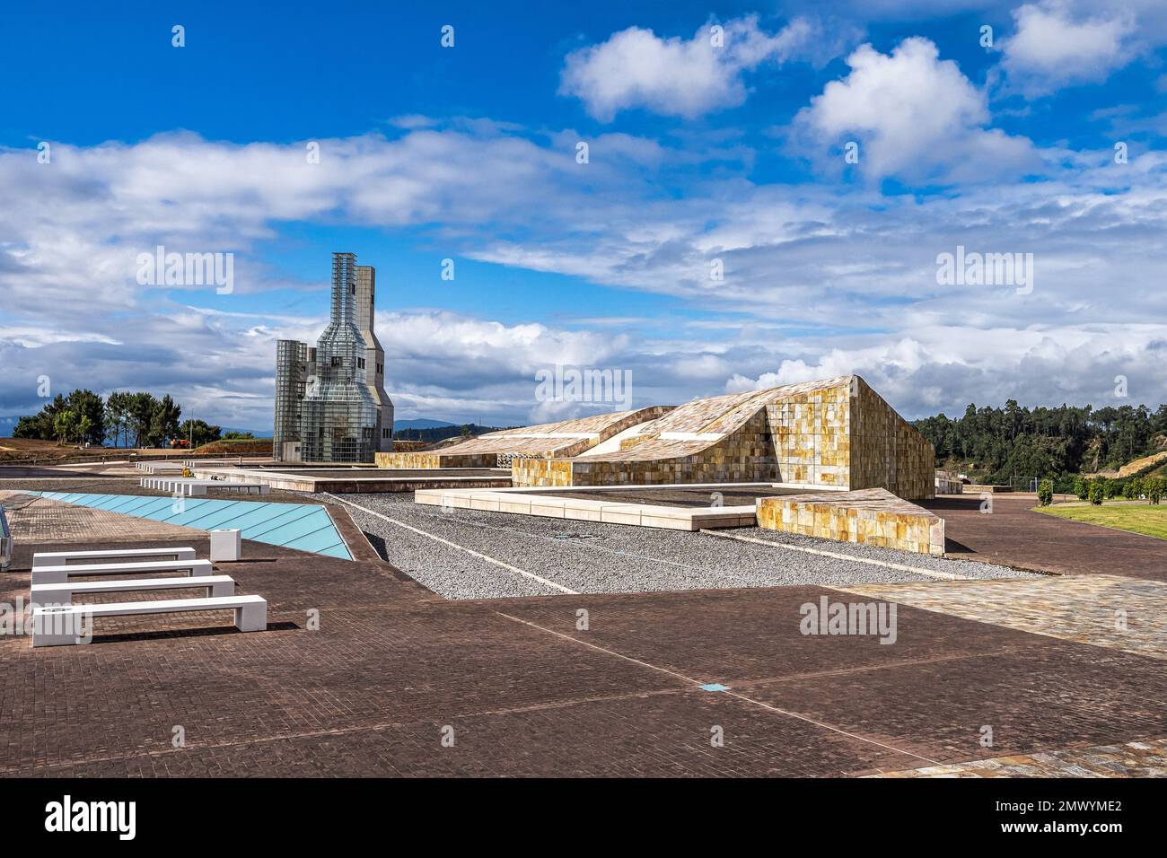 City of Culture of Galicia at Santiago de Compostela, Spain Situated on ...