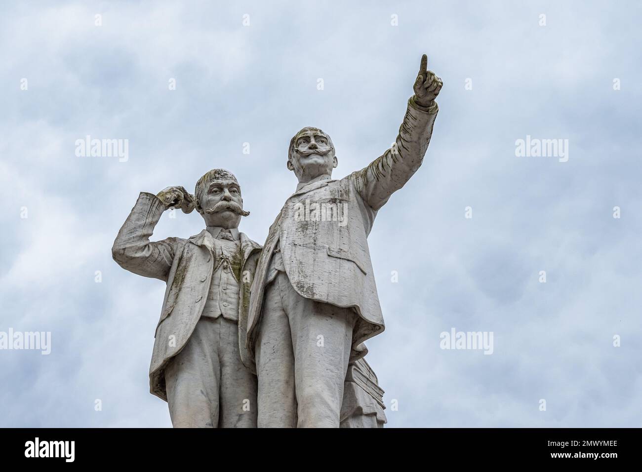 Statue of the Hermanos Garcia Naveira brothers at Betanzos, Coruna ...