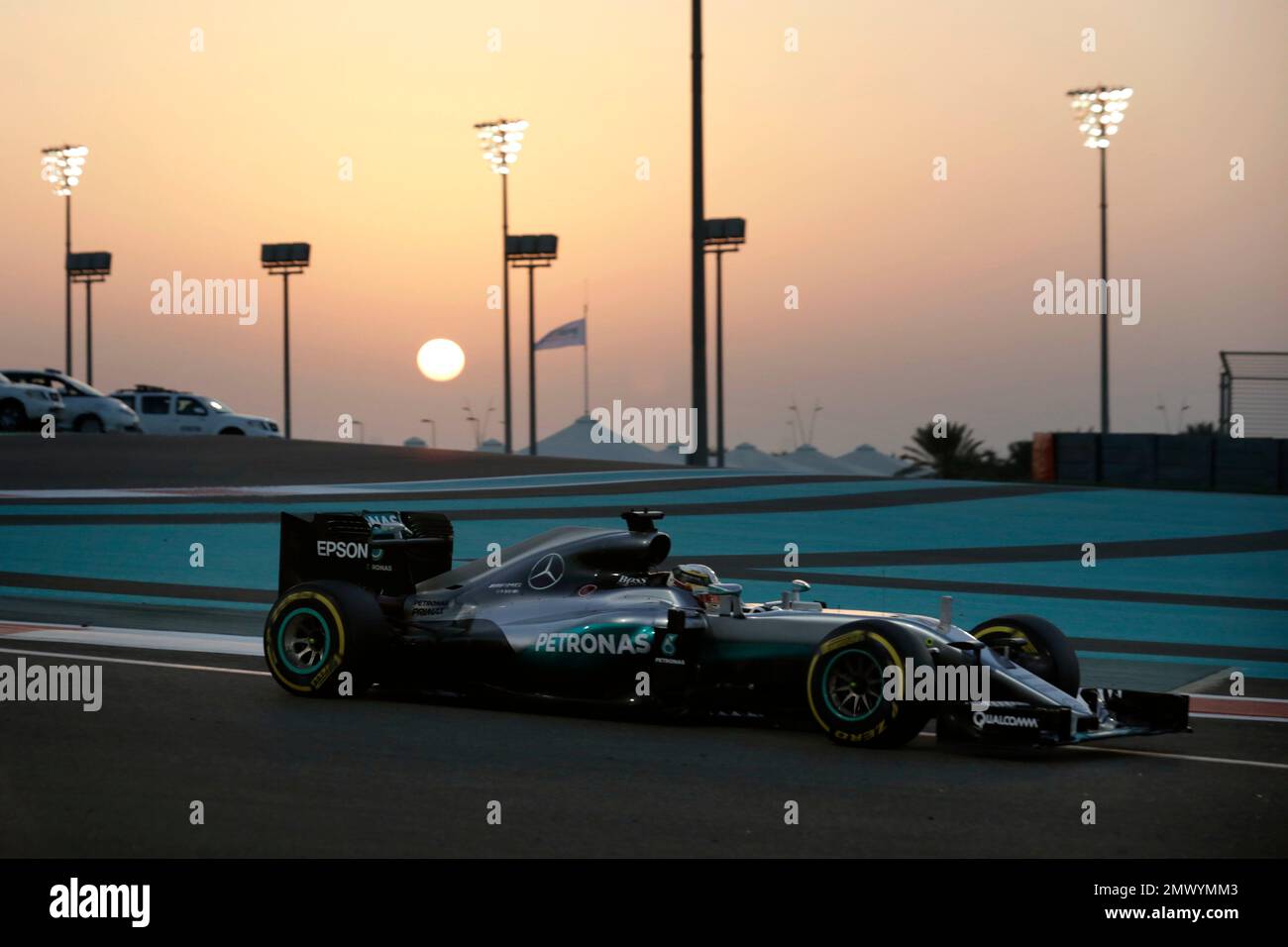 Mercedes driver Lewis Hamilton of Britain steers his car during the ...