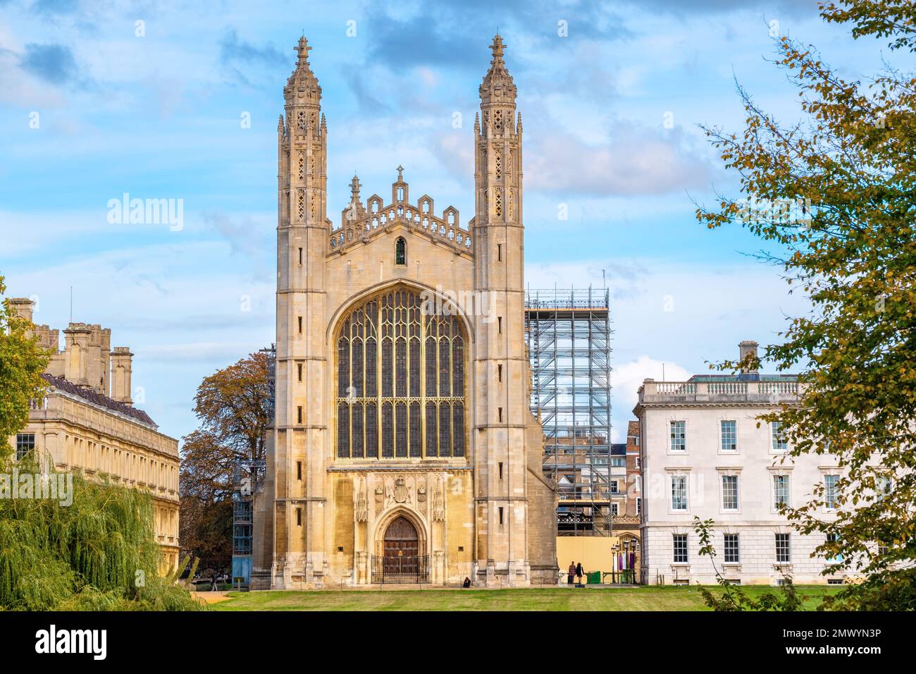 View of King's College Chapel from back field. Cambridge ...