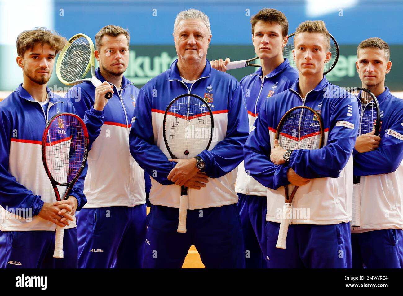 From left tennis players Tomas Machac, Adam Pavlasek, Non-Playing ...