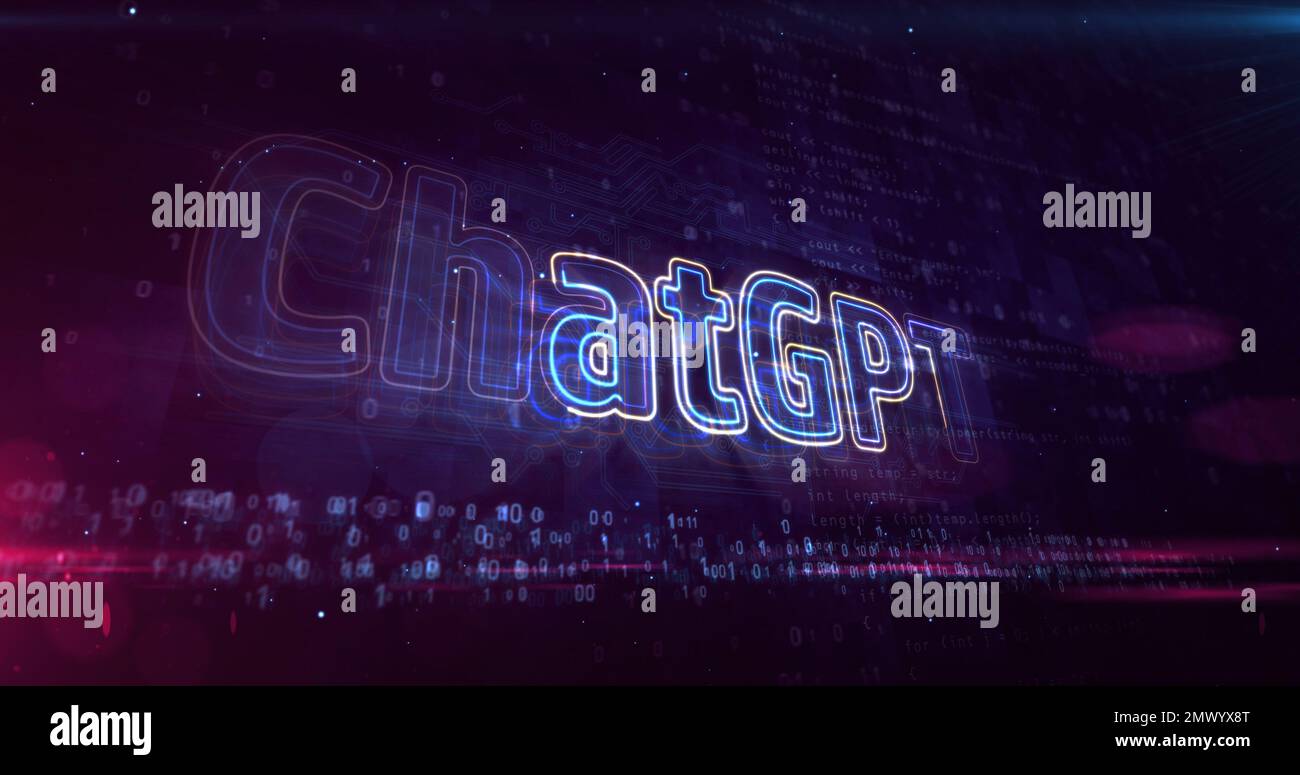 ChatGPT neon sign concept, open ai chat gpt bot and artificial ...